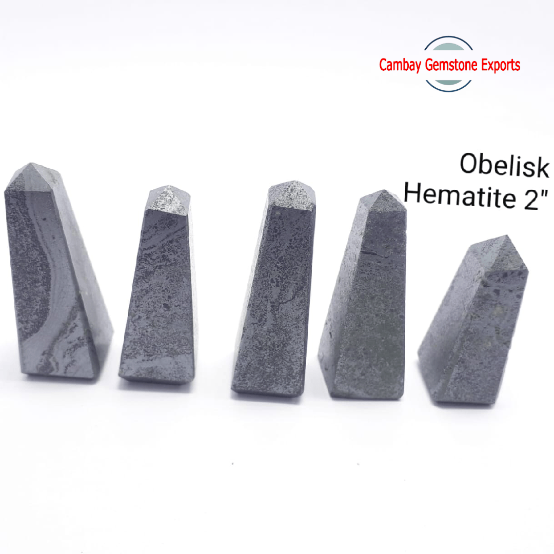 Natural Hematite Gemstone Obelisks Tower Beautiful Point Obelisks Tower ...